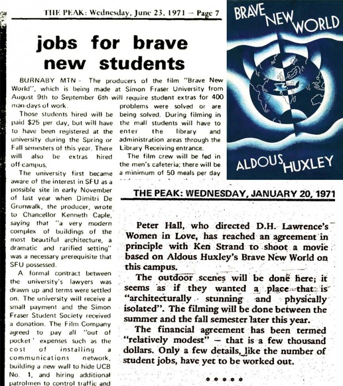 Hollywood North Burnaby: SFU’s Filming Location History – Brad McLeod